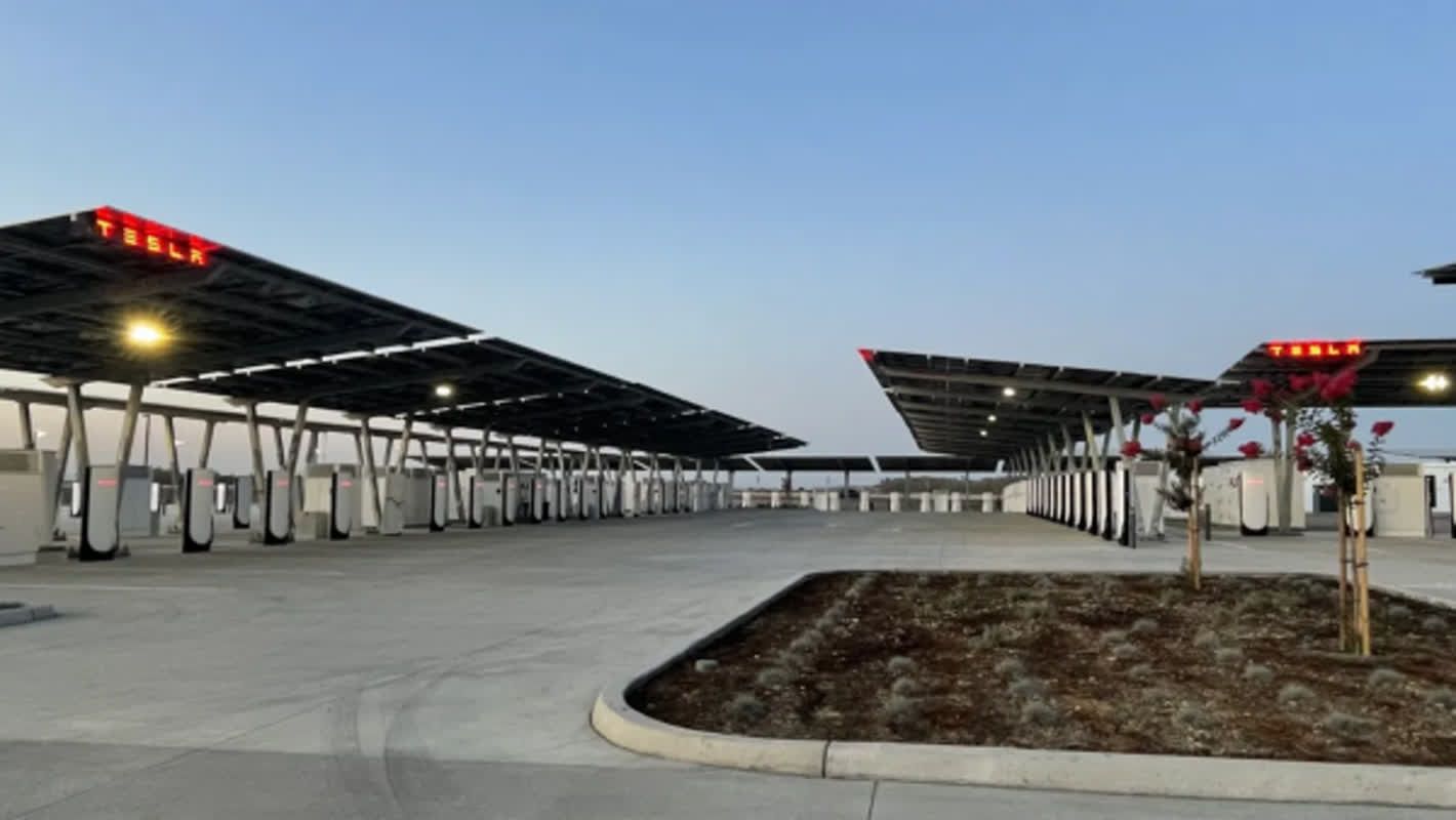 Tesla Goes Green with Massive Solar Charging Station in California