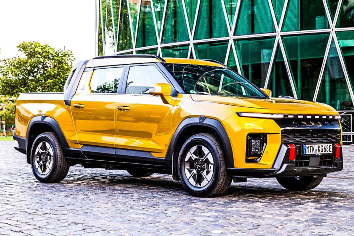 KG Mobility Musso EV Offers 240 Miles Of Range And 5070 Lbs Towing For ...